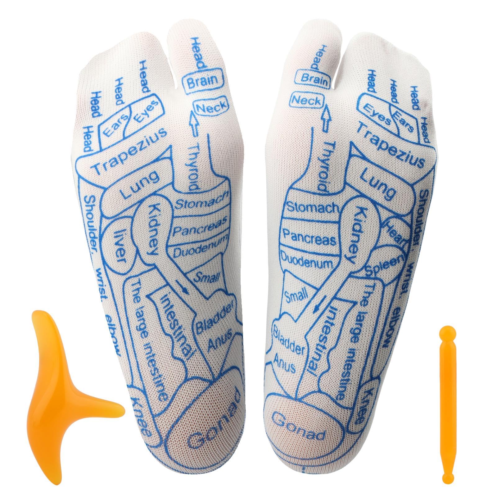 Amazon.com: Equivira Foot Reflexology Socks with 2pcs Massage Stick ...