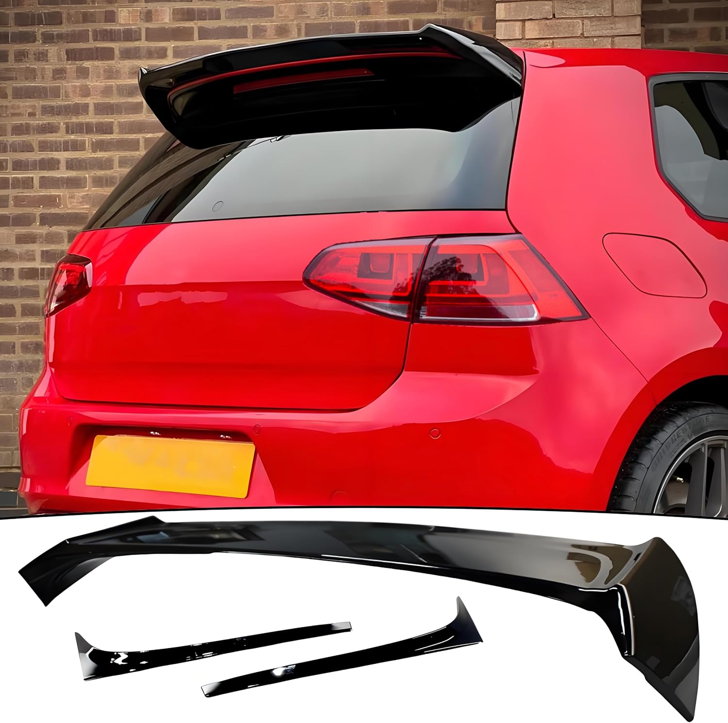 Amazon.com: NEESPOC Rear Window Roof Spoiler + Side Wing Lip Splitter ...