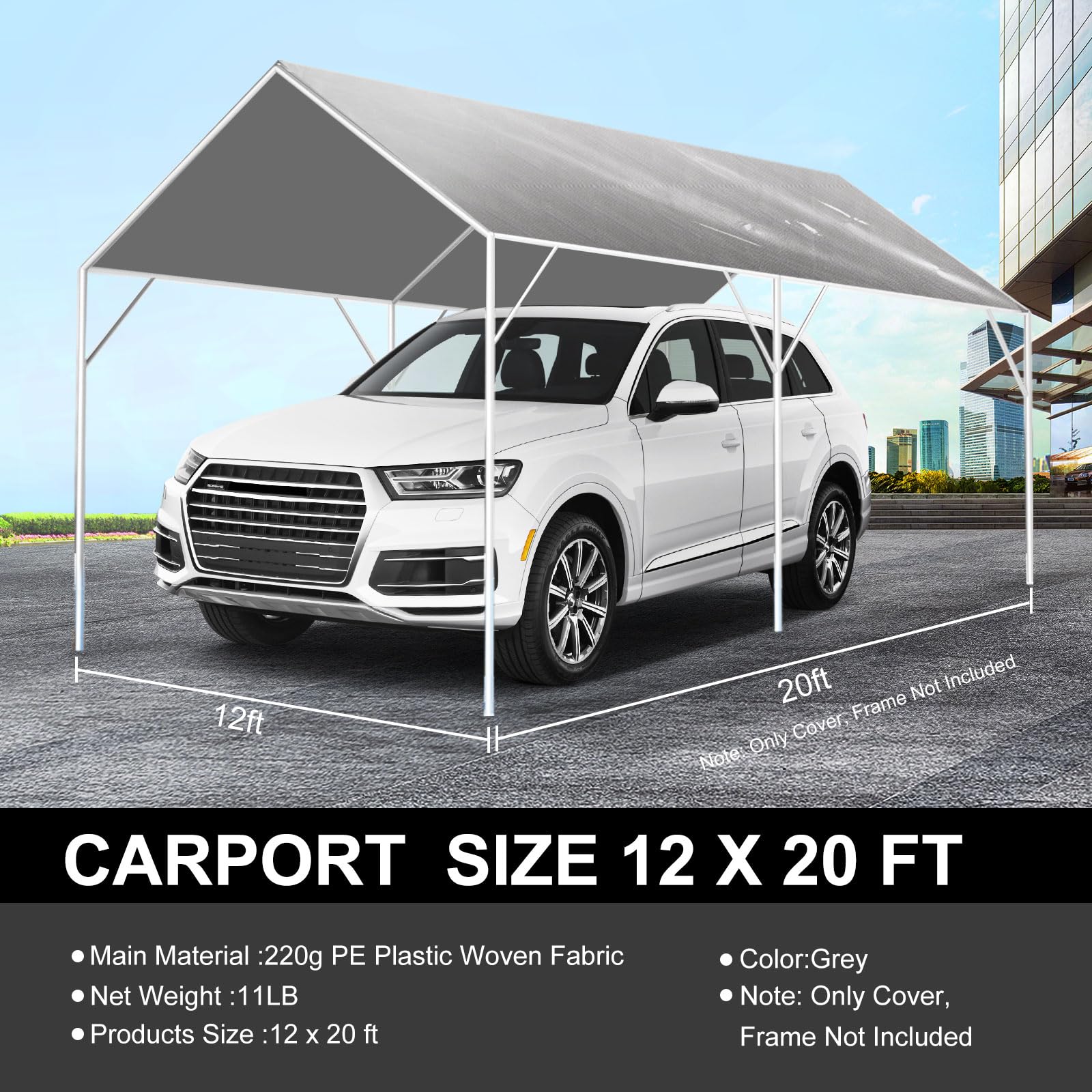 Replacement Garage Covers Otryad 10 Ft. X 20 Ft. Carport Replacement