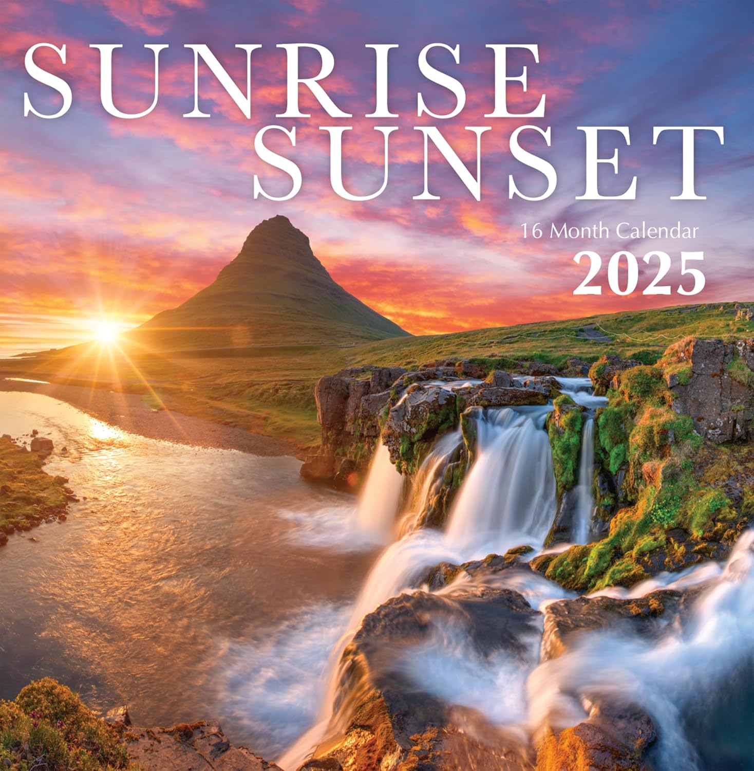 Amazon.com: Sunrise Sunset 2025 Hangable Monthly Wall Calendar Large ...