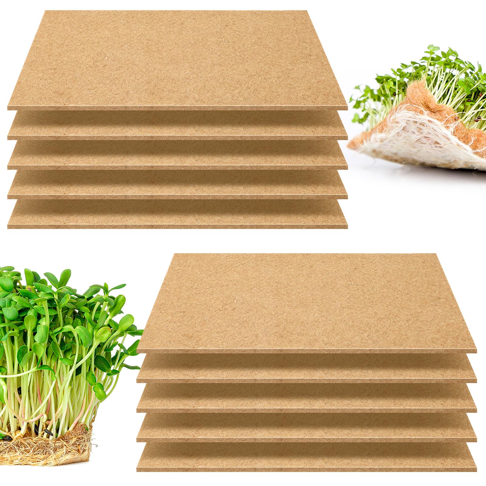 Amazon.com : Verdanzia 10 Pack Jute Grow Mat for Microgreens, 10" X 20 ...