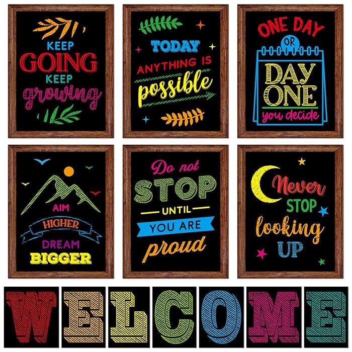 Buy 13 Pieces Inspirational Posters for Classroom Laminated ...