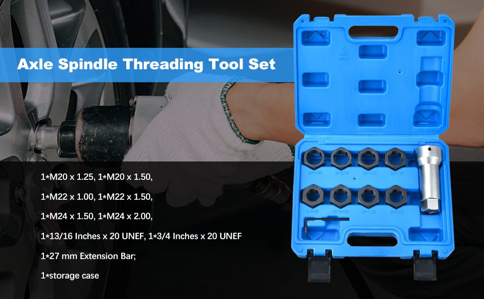 Watch LainKeen Axle Spindle Threading Set, Thread Chaser Set on Amazon Live