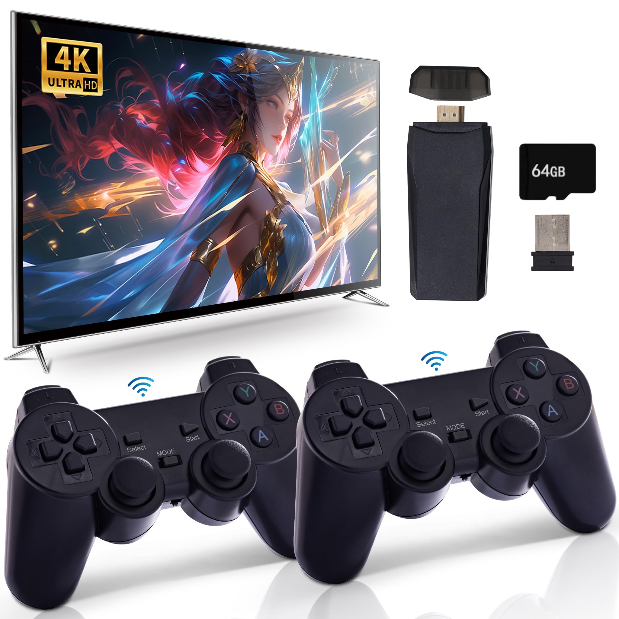 Amazon.com: Game, Wireless Retro Game Console, Plug & Play Video TV ...