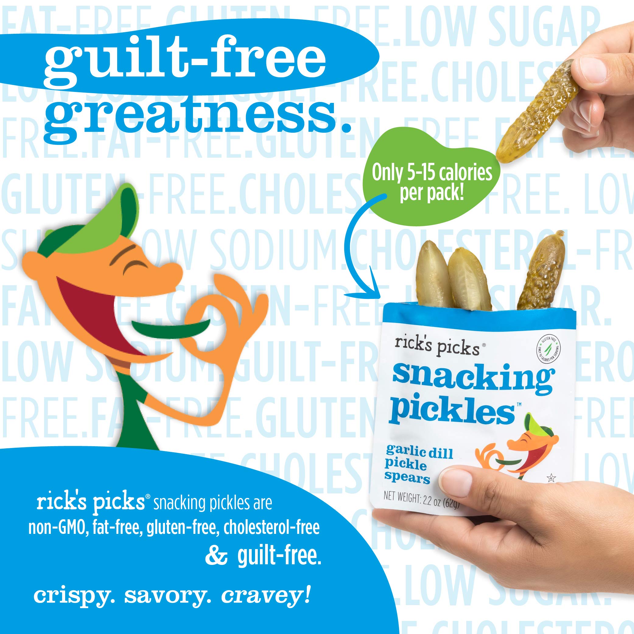 Snapklik.com : Ricks Picks Snacking Pickles, Tasters Variety Pack ...