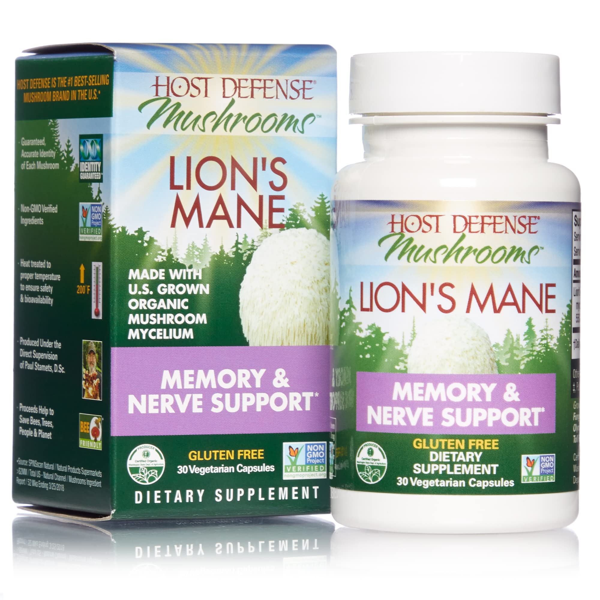 Snapklik.com : Host Defense Mushrooms Lions Mane - Brain Health Support ...