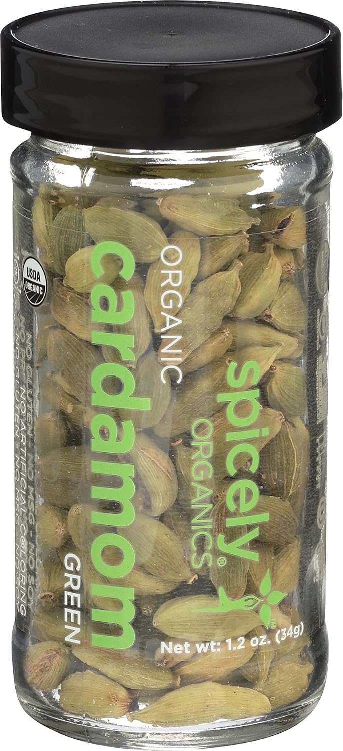 Amazon.com : Spicely Organics Cardamom Pods Green Whole 1.20 Ounce Jar ...
