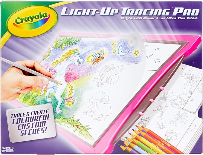 Amazon.com: Crayola Light-Up Tracing Pad | Trace & Create Colourful ...