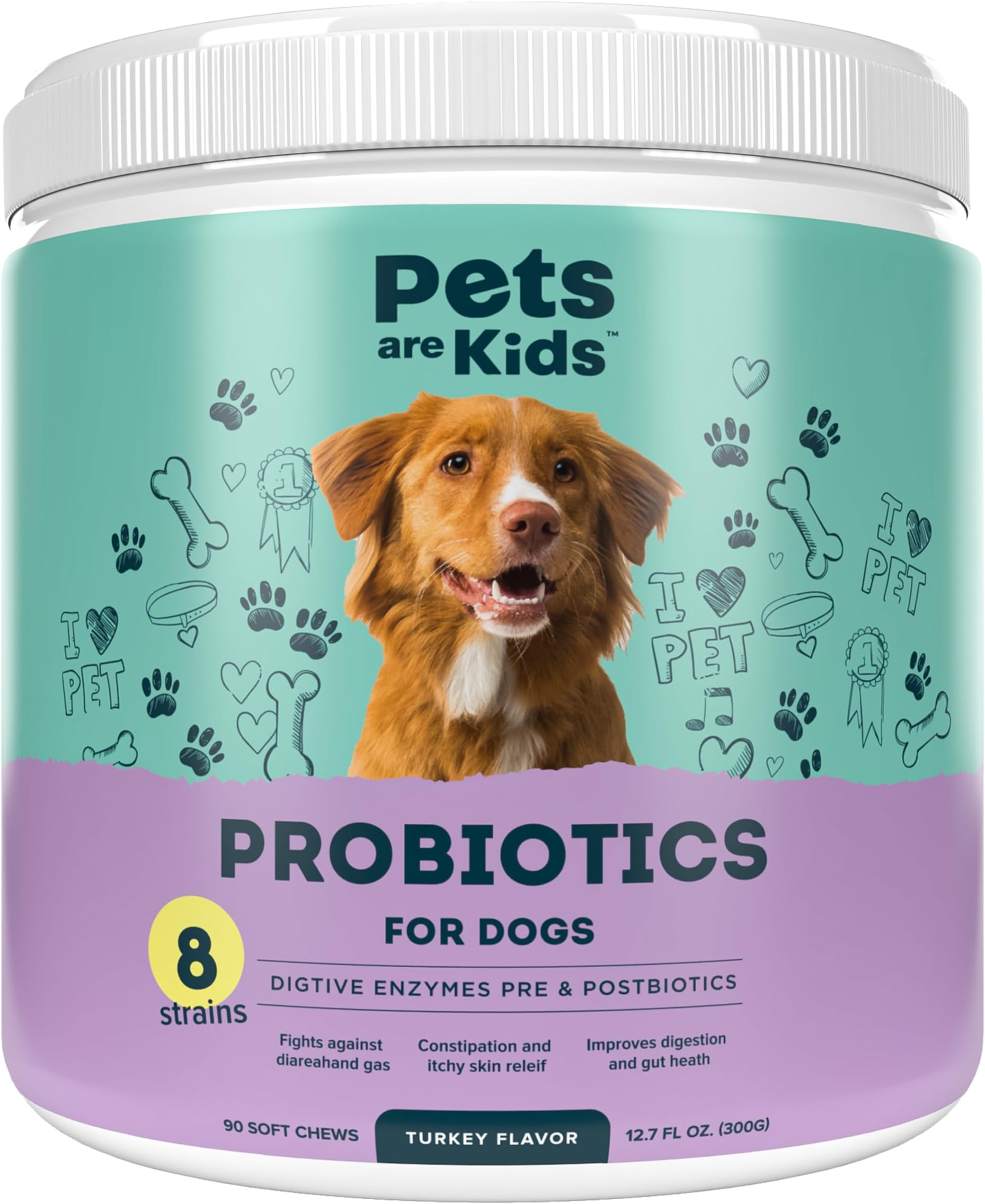 Amazon.com : 8 Strain Probiotics for Dogs | Patented Nvgen® & Tynagen ...
