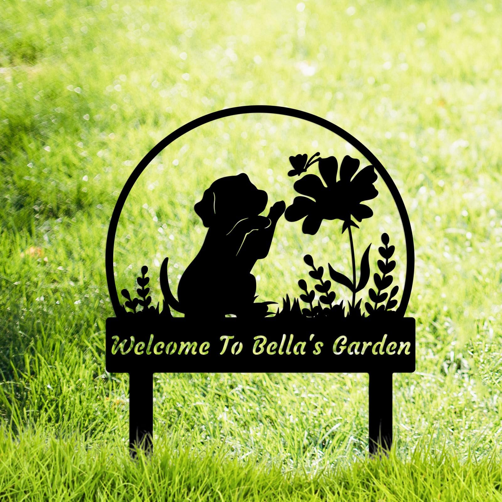 Amazon.com : Custom Pet Dog Garden Stake Sign Decor, Personalized ...