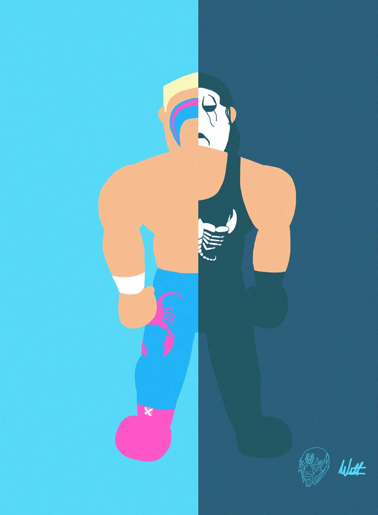 Buy TS5 Design The Sting X The Crow Wrestling Alter Ego Art Series 8x10 ...