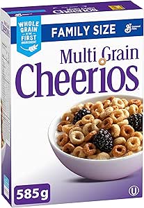 CHEERIOS - FAMILY SIZE - Multi Grain Cereal Box, 585 grams package ...
