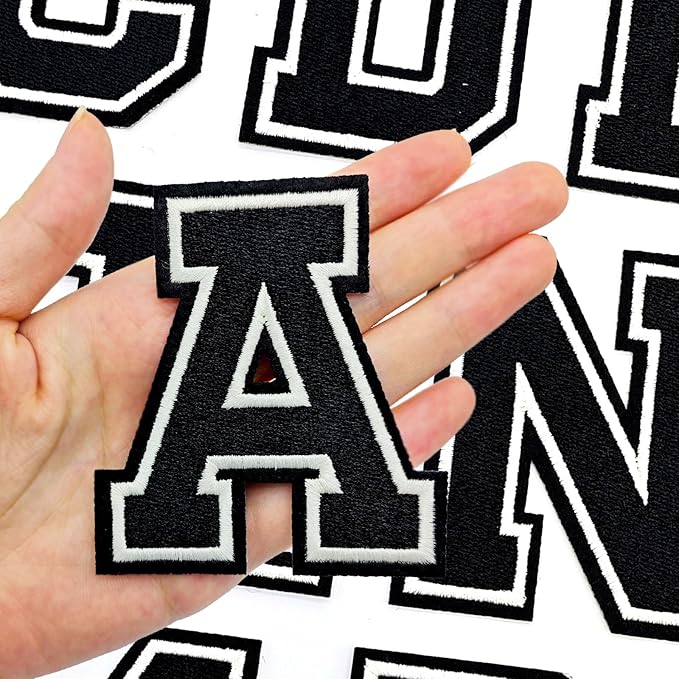 Amazon.com: 26Pcs Letter Patches Varsity Embroidery Iron on Letters ...