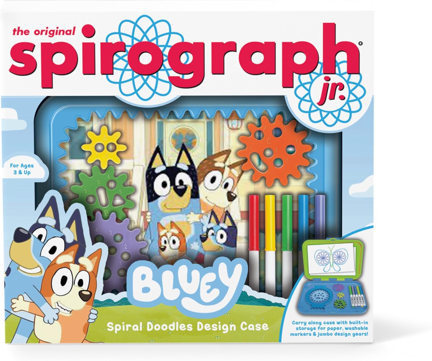 Amazon.com: Spirograph Jr Bluey Toys - Toddler Arts and Crafts, Drawing ...