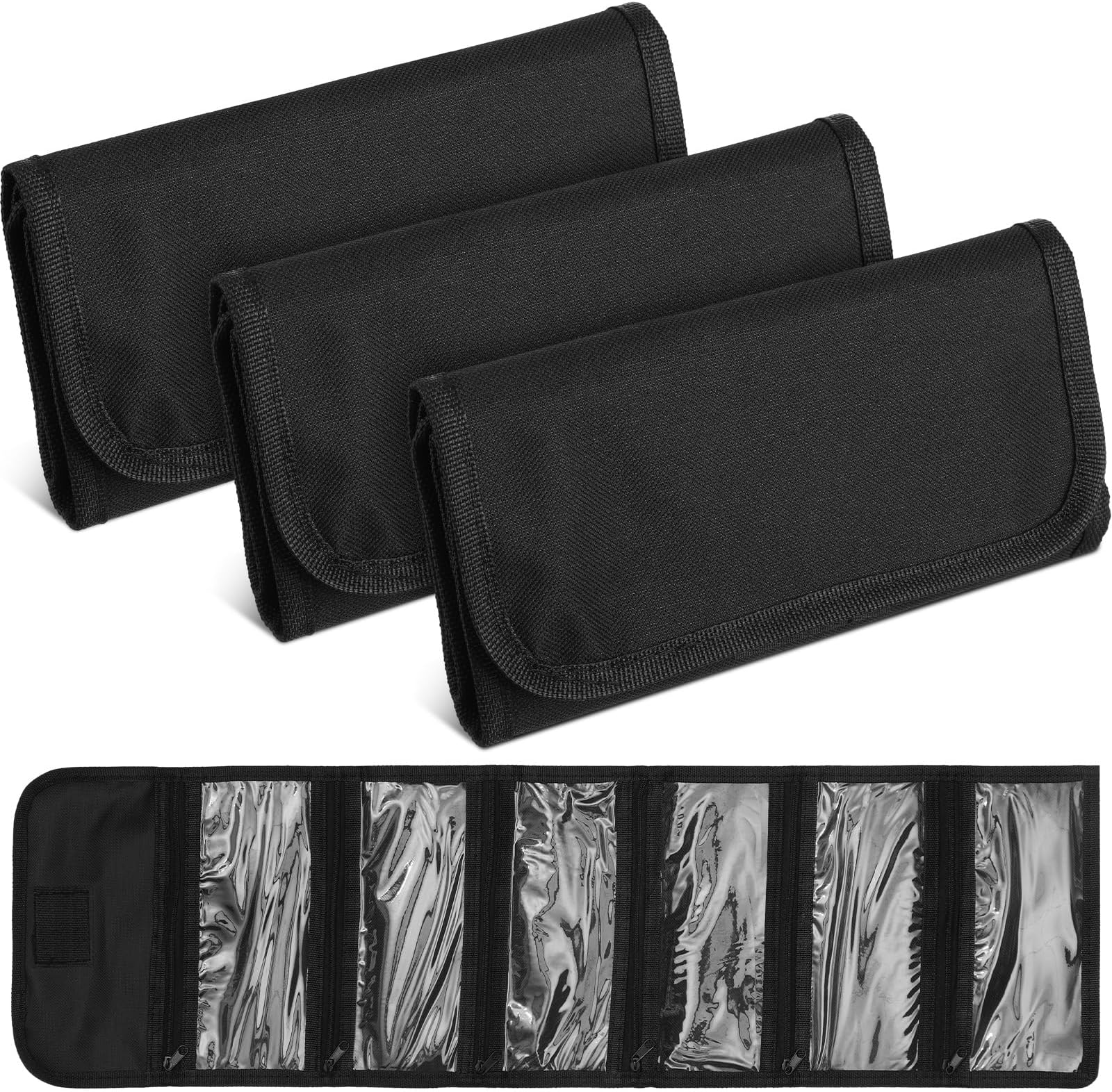 Amazon.com: Money Organizer for Cash with 4 Zippers, Cash Wallet ...