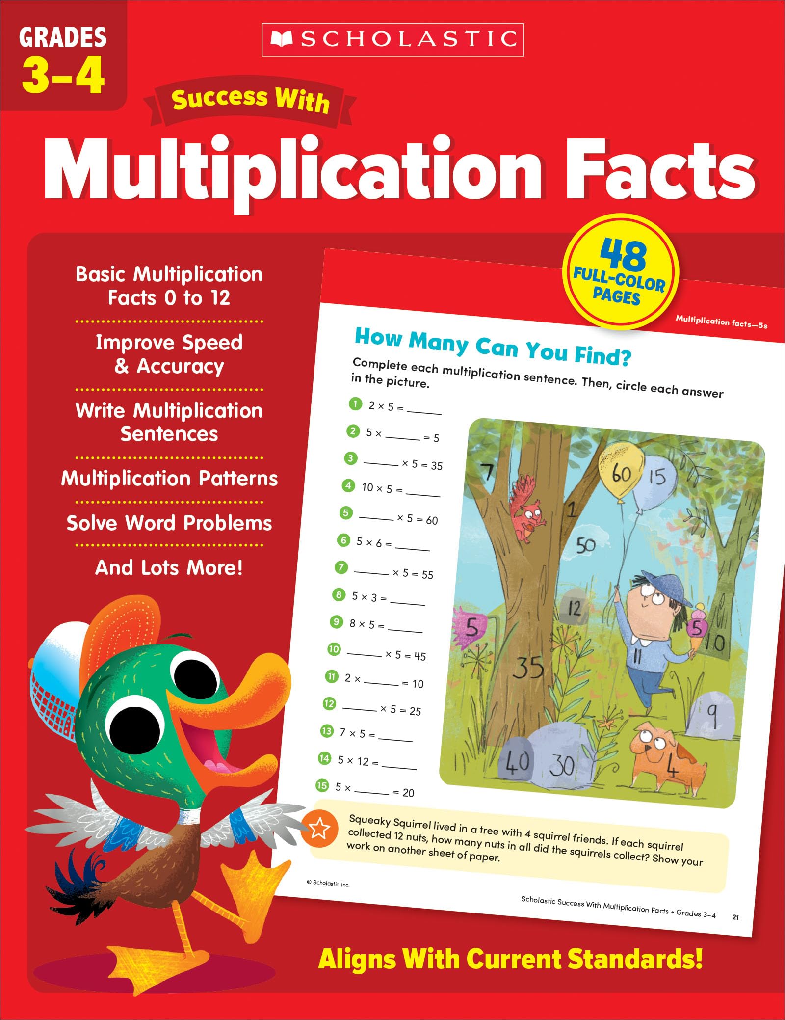 Amazon.com: Scholastic Success with Multiplication Facts Grades 3-4 ...