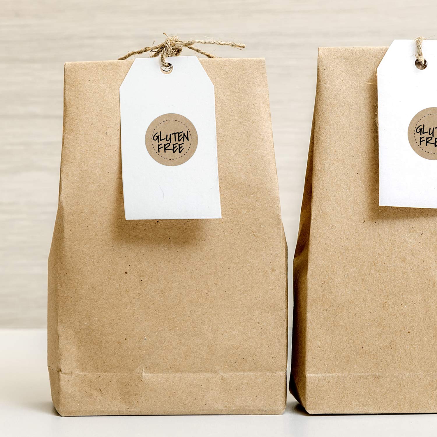 Snapklik.com : Gluten Free Kraft Stickers / 500 Brown Kraft Circle ...