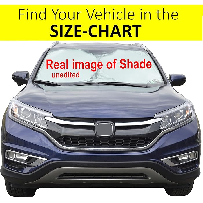 Buy Windshield Sun Shade Find Your Vehicle's Size in Size-Chart for ...