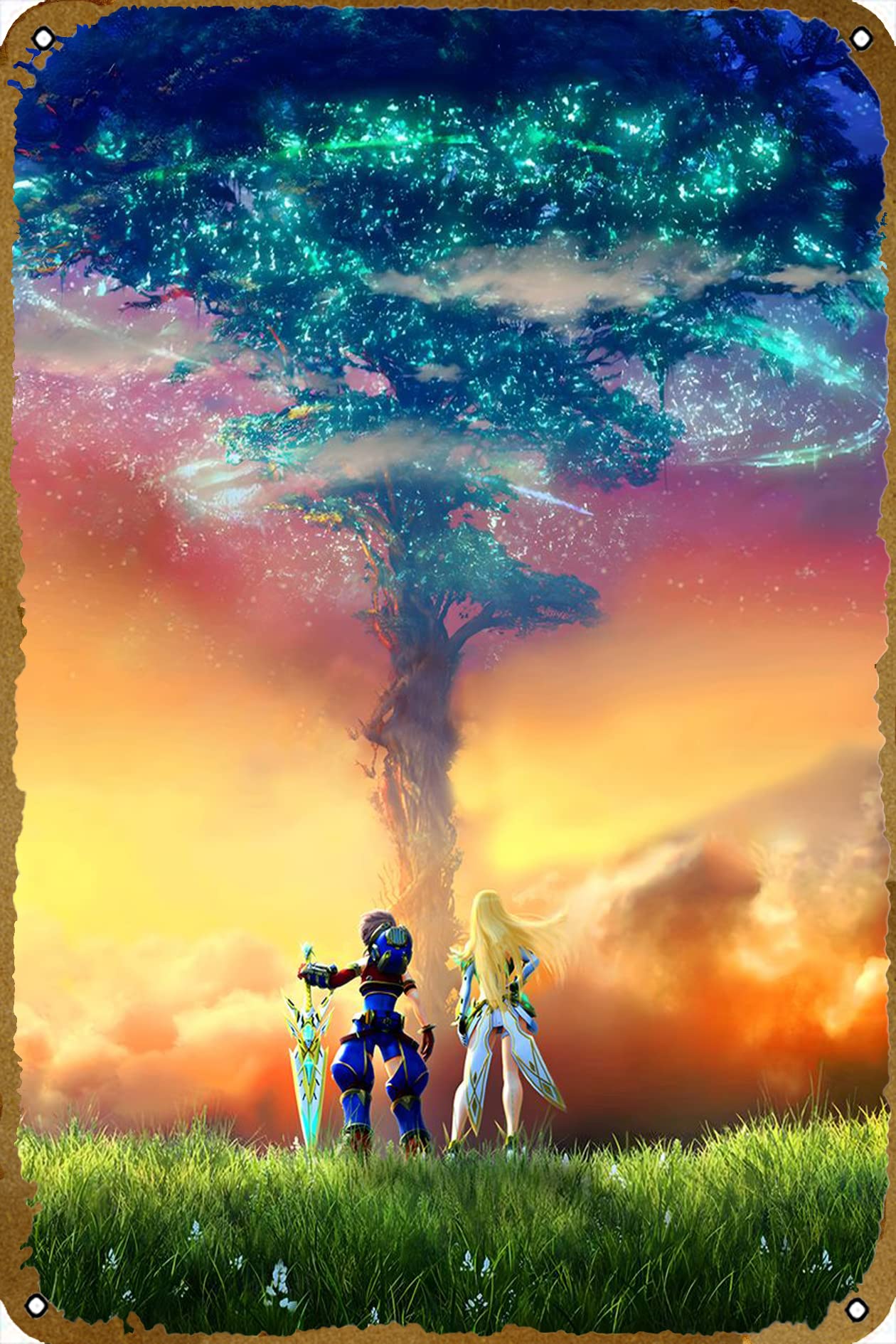 Amazon.com : xenoblade Poster Vintage Game Tin Sign Retro Metal Tin ...