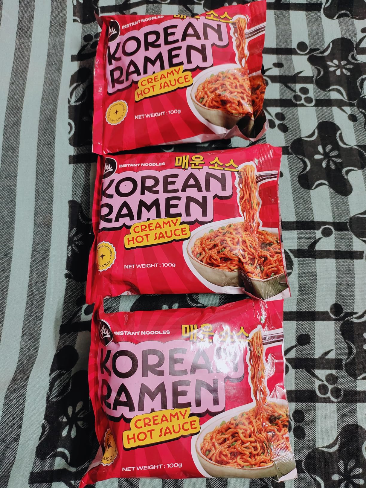 Creamy Hot Sauce Korean Ramen - Zero Preservatives & No MSG - 100% ...