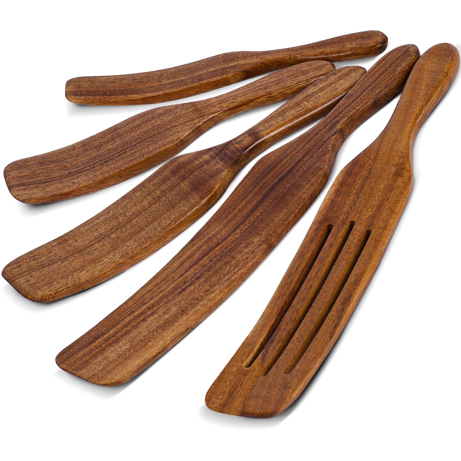 Amazon.com: LOVEINUSA 5PCS Wooden Spurtle Set, Assorted Sizes Spurtles ...