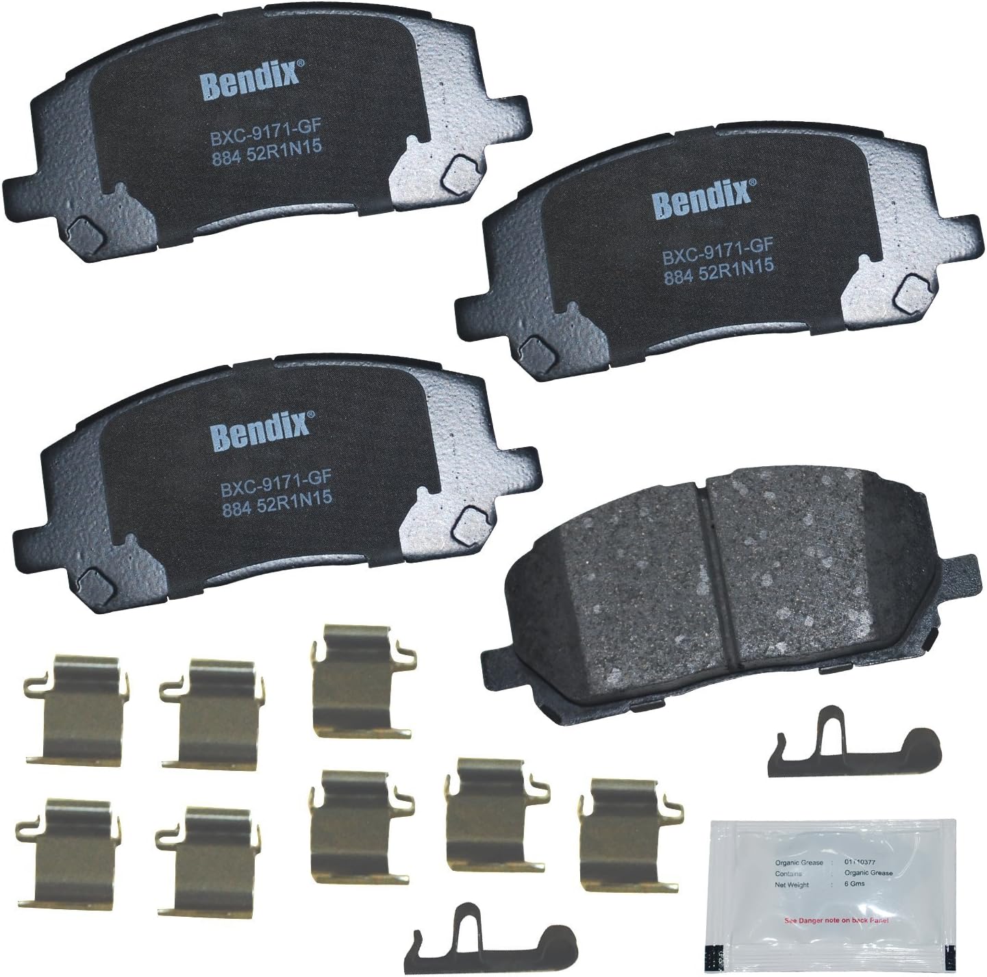 Amazon.com: Bendix Priority1 CFC884 Ceramic Front Brake Pads for Toyota ...