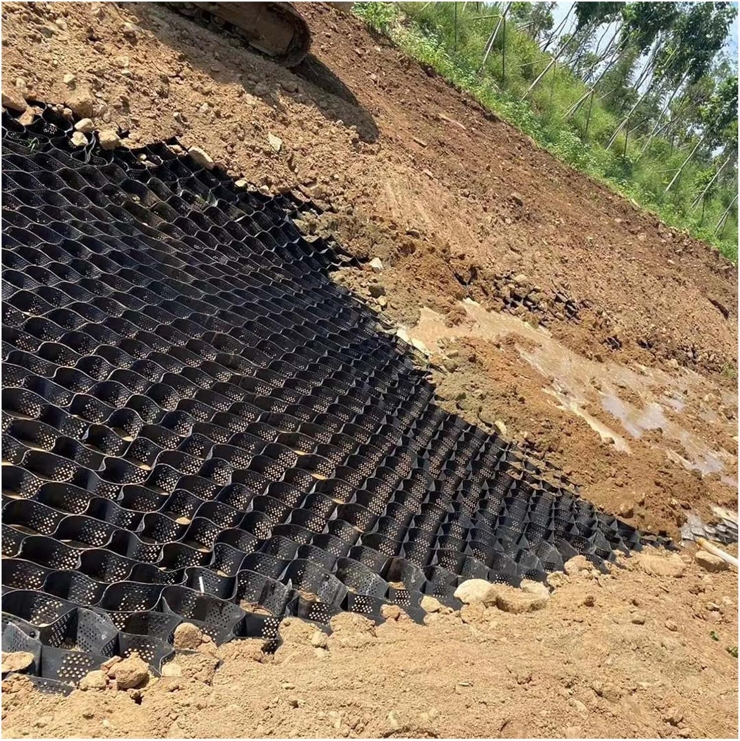 Amazon.com : 2" 3 4 inch Thick Geogrid Ground Grid - Permeable Gravel ...