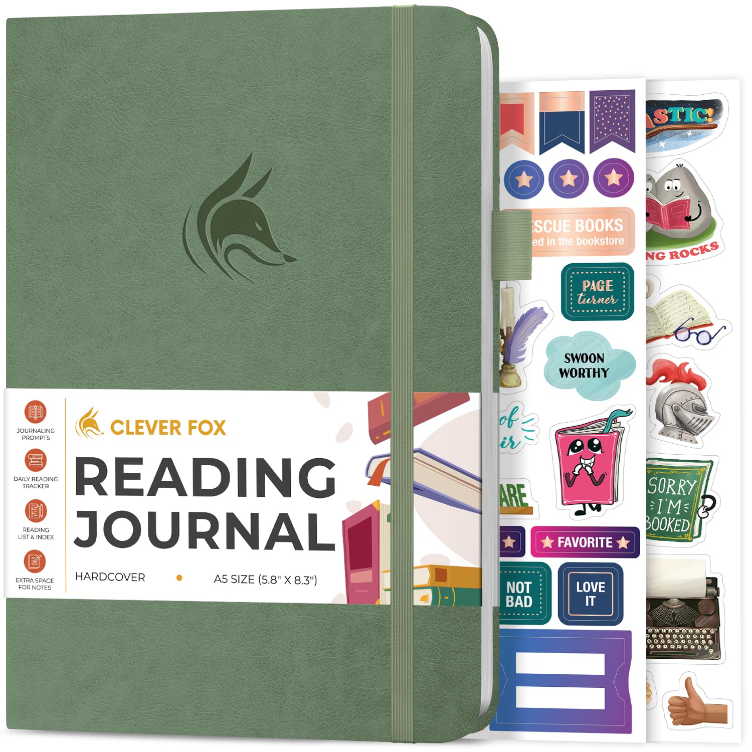 Amazon.com : Clever Fox Reading Journal – Guided Book Review Log with ...