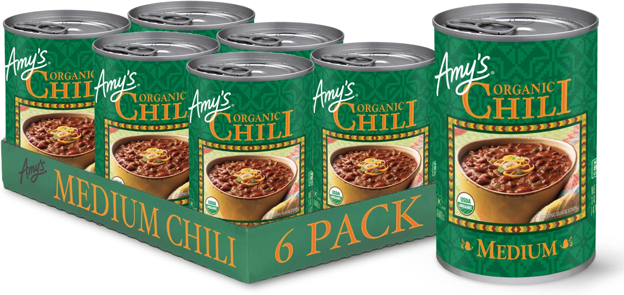 Amazon.com : Amy's Chilis, Light in Sodium Organic Medium Chili, 14.7 ...