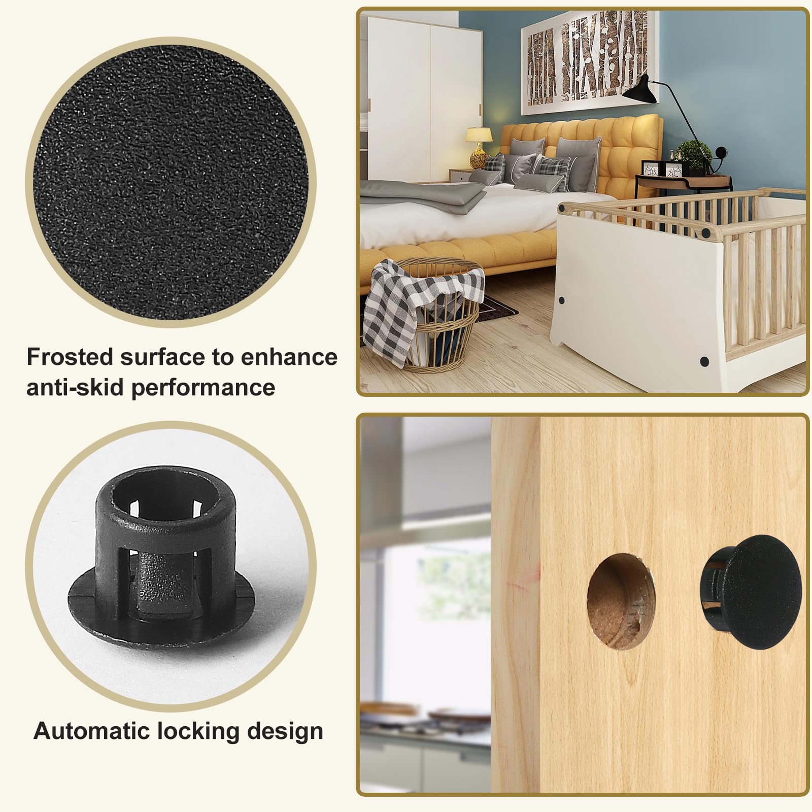 Snapklik.com : Masendelk 30pcs Plastic Hole Plugs, Snap In Locking Hole ...