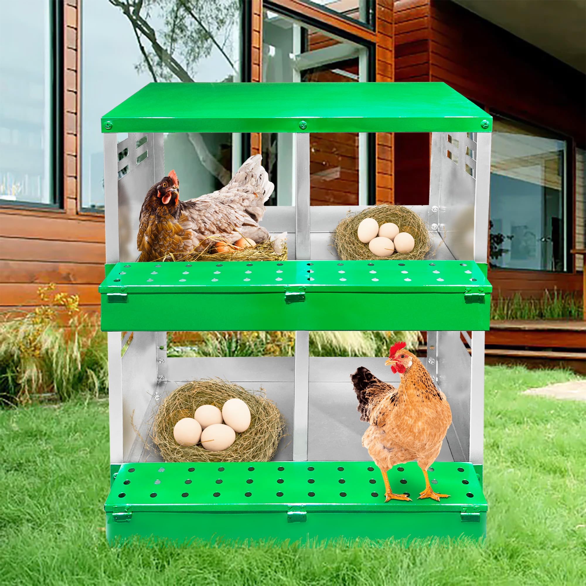 Chick Nesting Box Heavy Duty Chicken Coop Nesting Box Roll Out Design ...