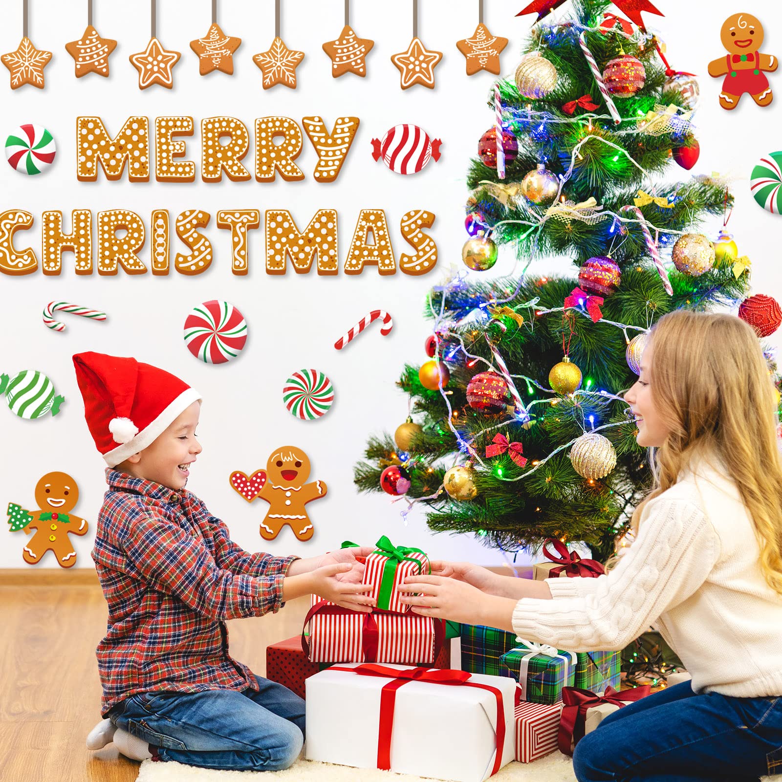 Snapklik.com : Whaline Christmas Gingerbread Bulletin Board Decorations ...