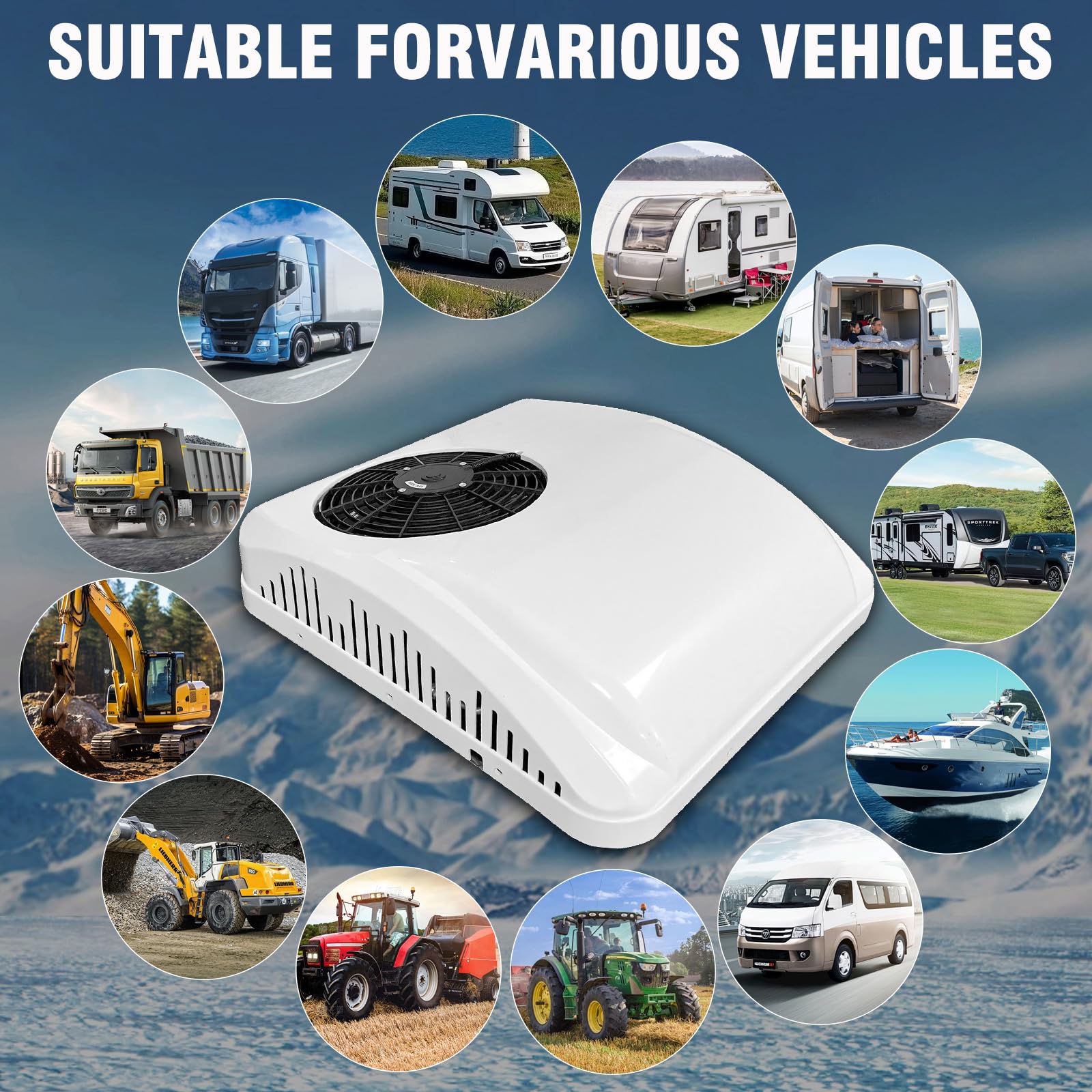 Rv Air Conditioner Heater 24V RV Rooftop Air Conditioners, 9895 BTU Non ...