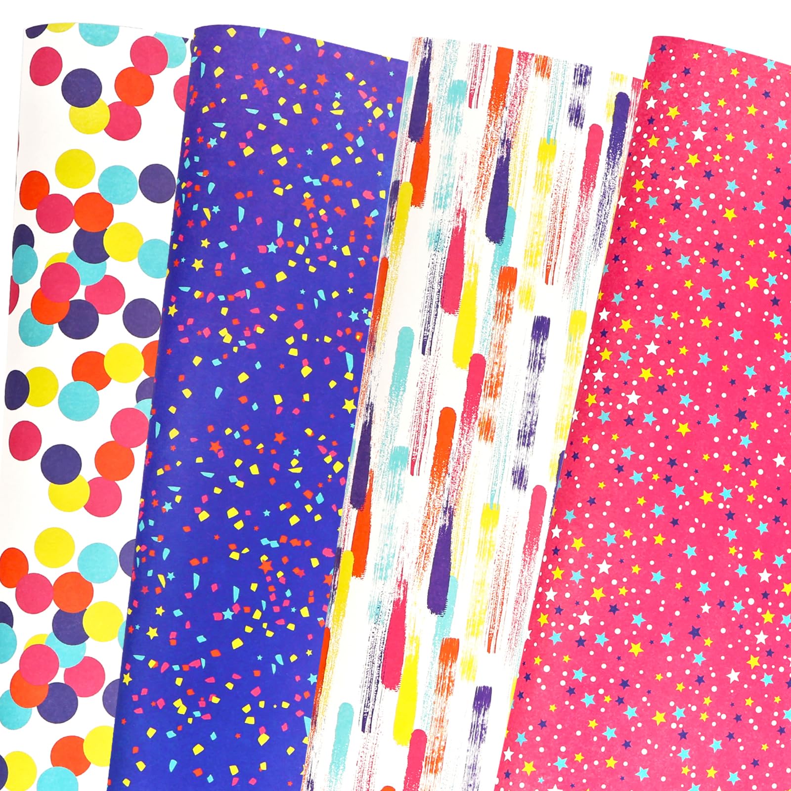 Amazon.com: ZJHiome 8 Sheets Polka Dots Wrapping Paper 50x70cm Birthday ...