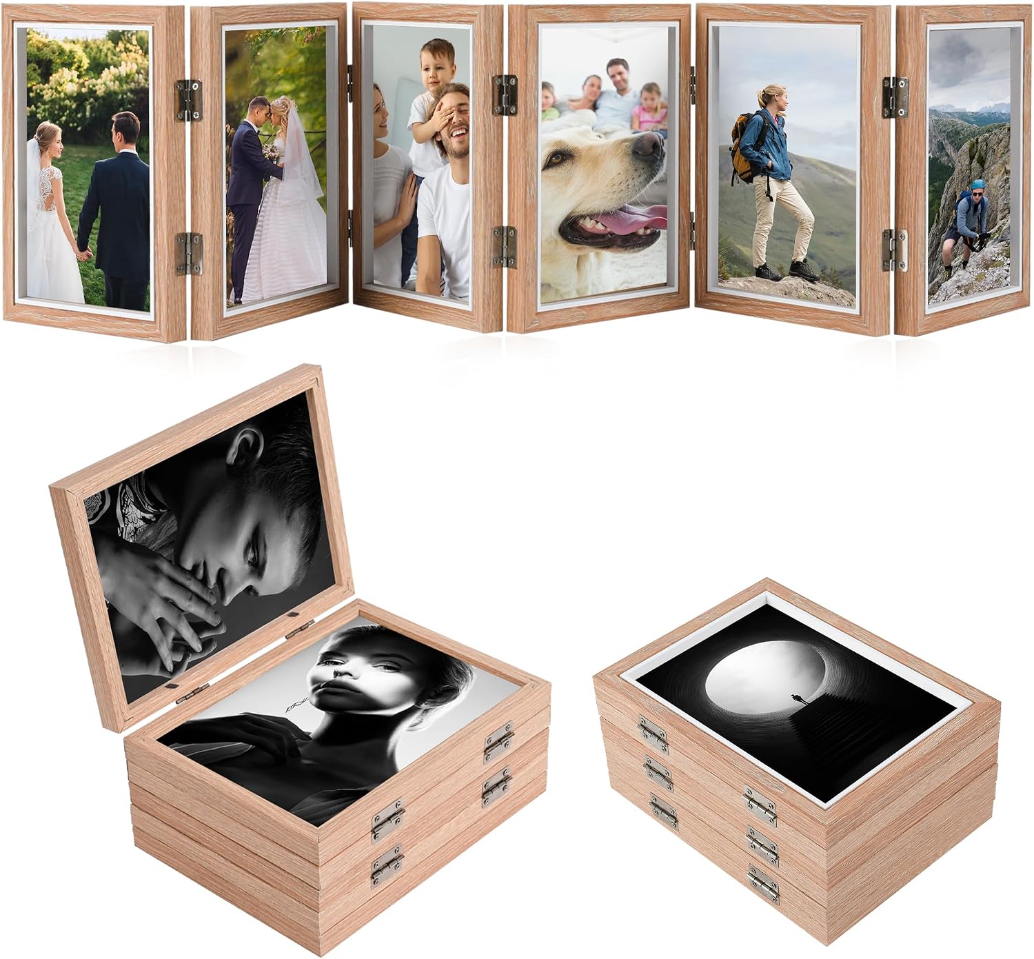 Amazon.com - HANKRSSTOP 6-folding Hinged Picture Frames, 5x7 Inch High ...