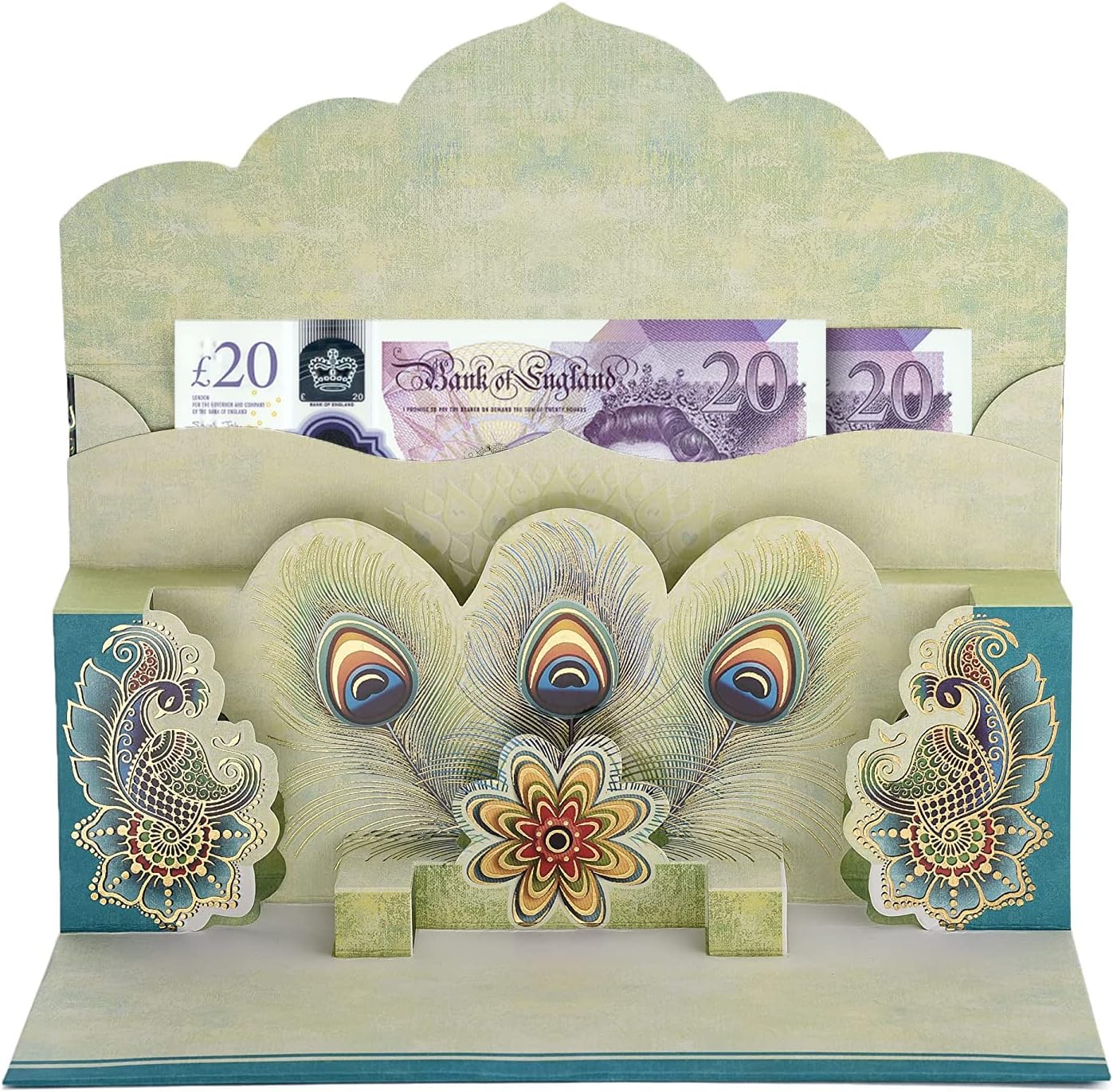 Premium Shagun Gift Money Envelope Peacock Design Money Holder Card ...