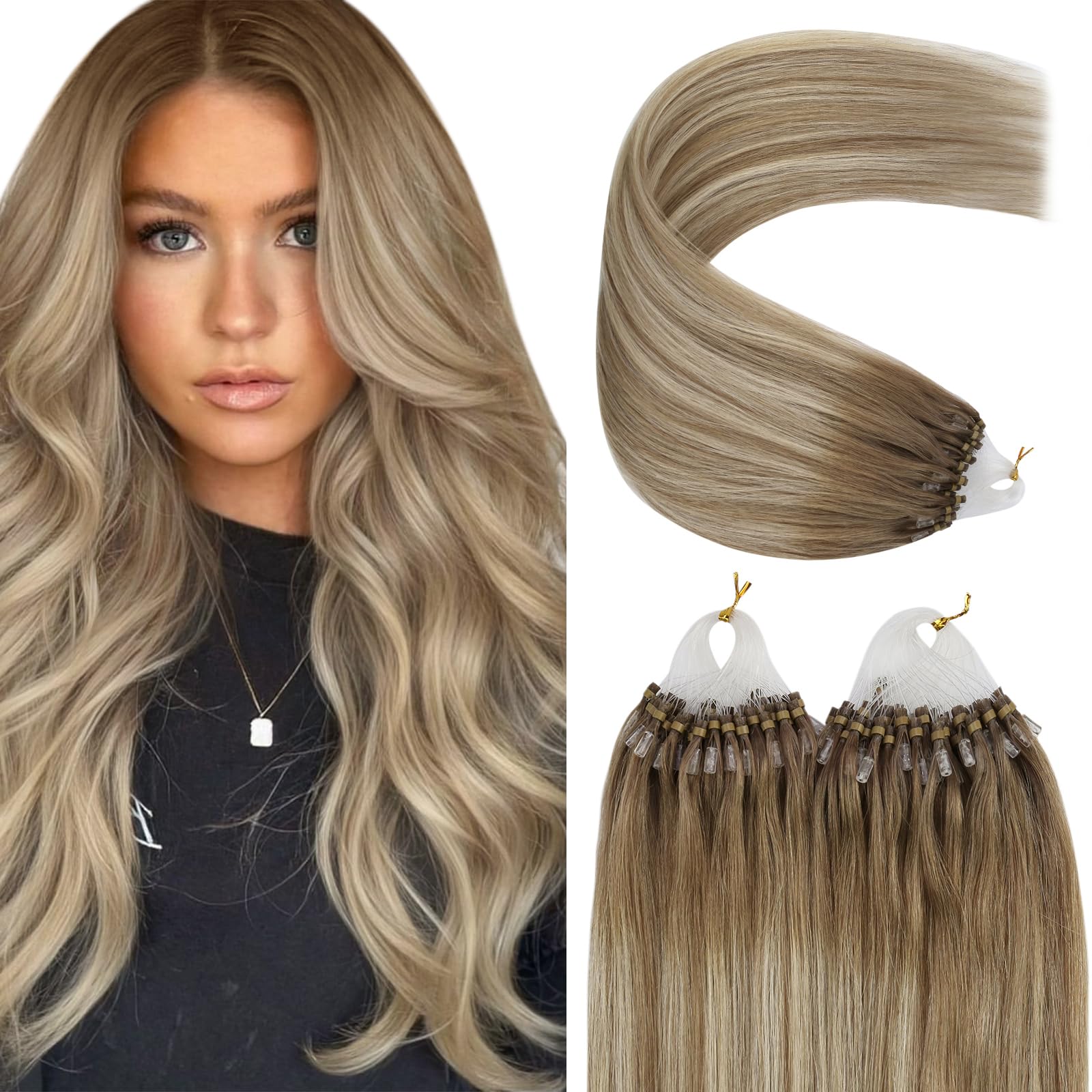 Amazon.com : YoungSee Microlink Hair Extensions Ombre Micro Hair ...