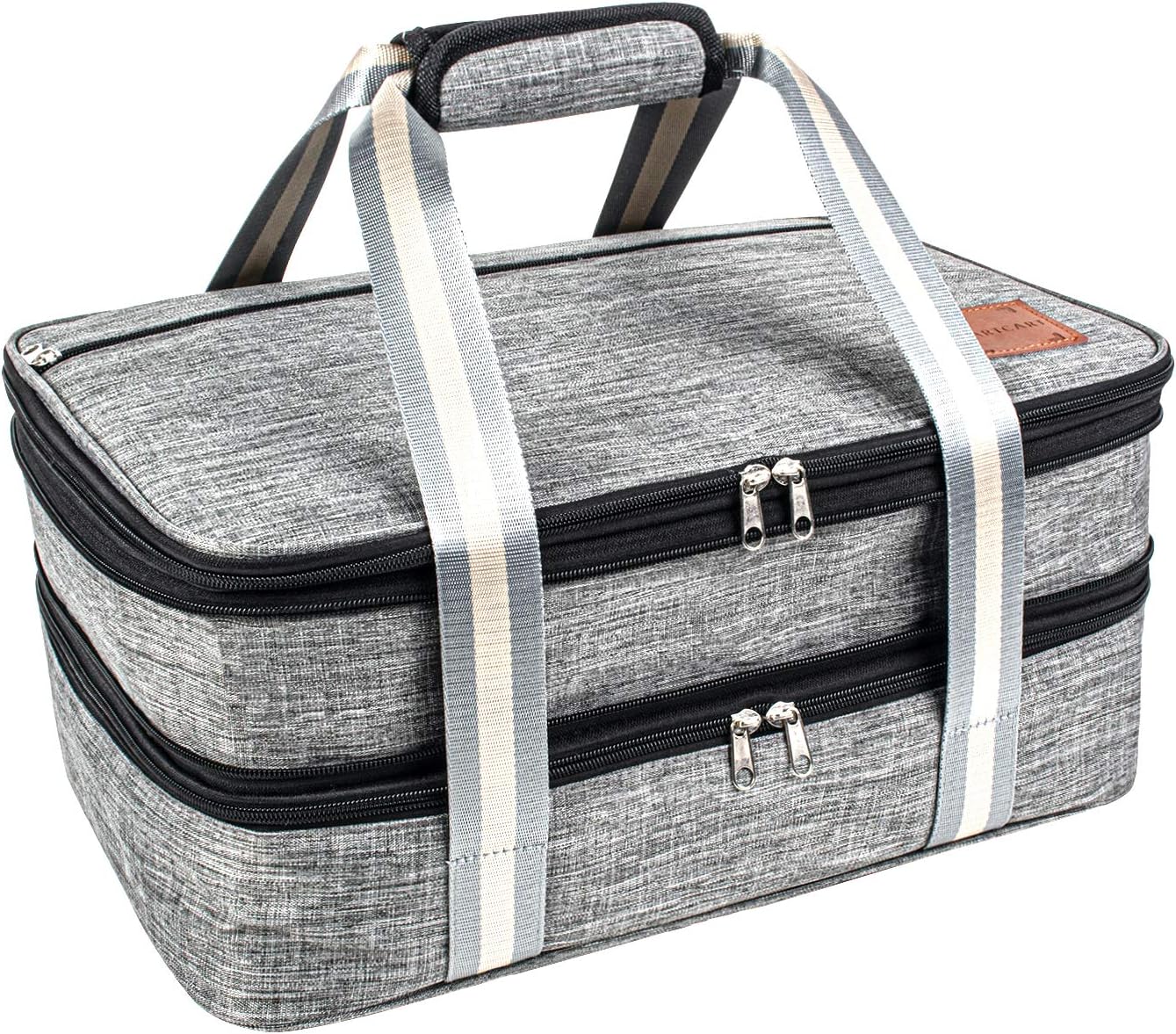 Amazon.com: Insulated Expandable Dual Compartment Casserole Carrier for ...