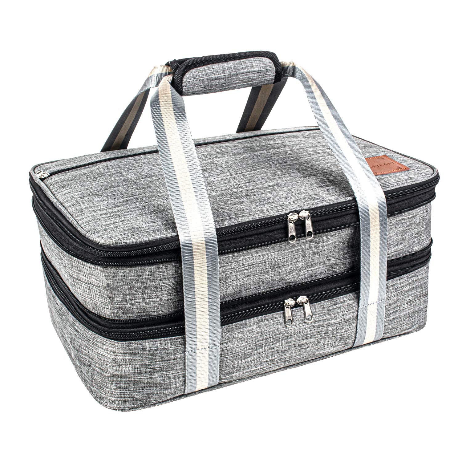 Insulated Expandable Dual Compartment Casserole Carrier for Potluck ...