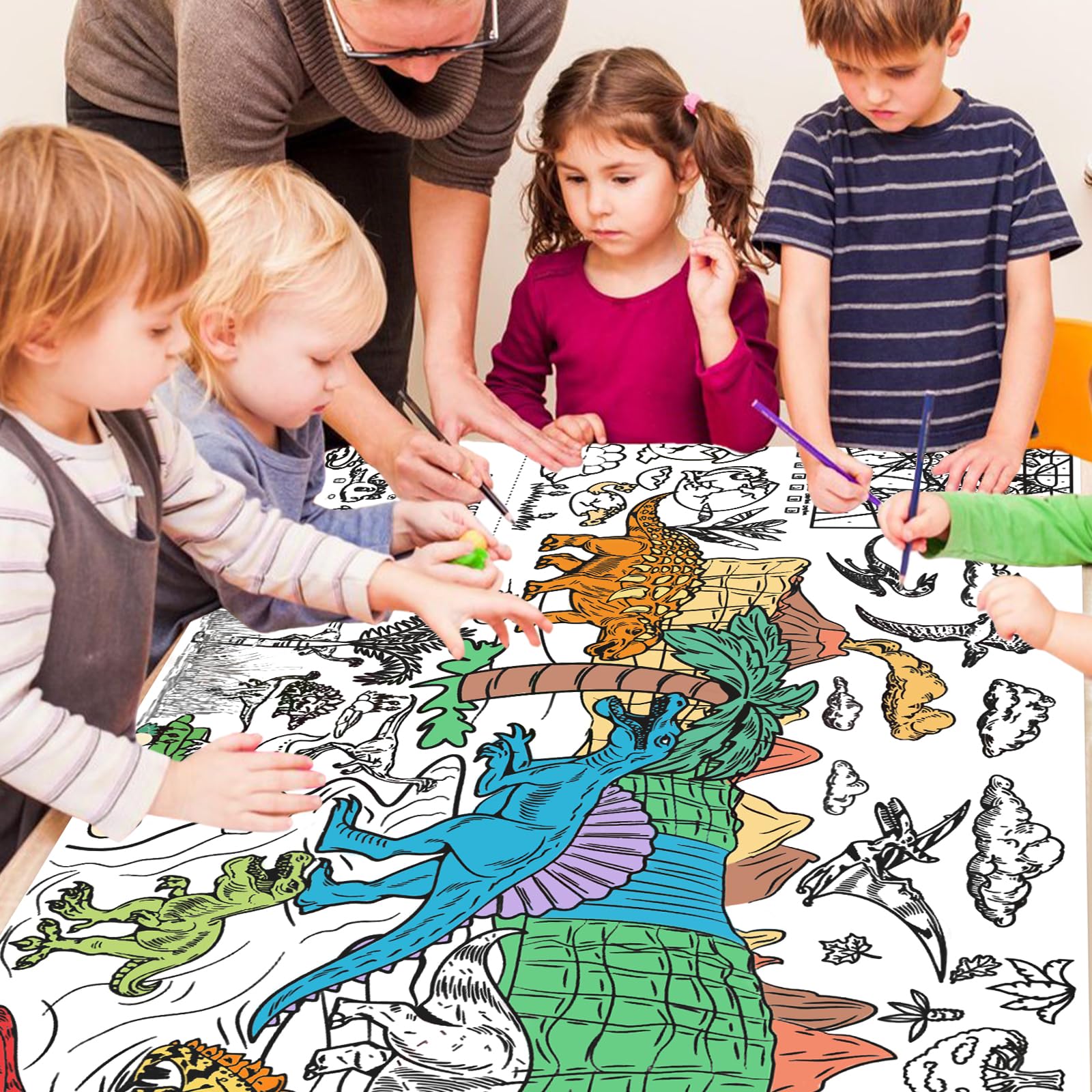 Snapklik.com : Dinosaur Giant Coloring Poster, 72 X 30 Inches Large ...