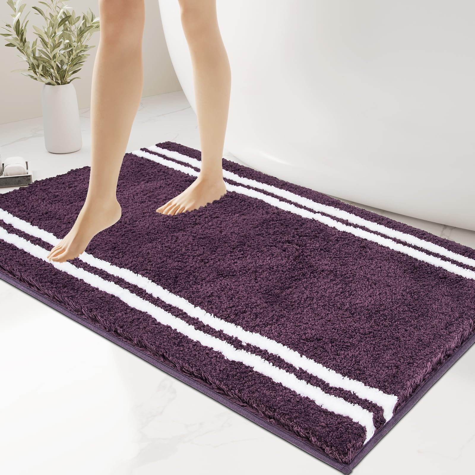 Amazon.com: PURRUGS Non-Slip Bathroom Rug 30" x 46" - Super Absorbent ...