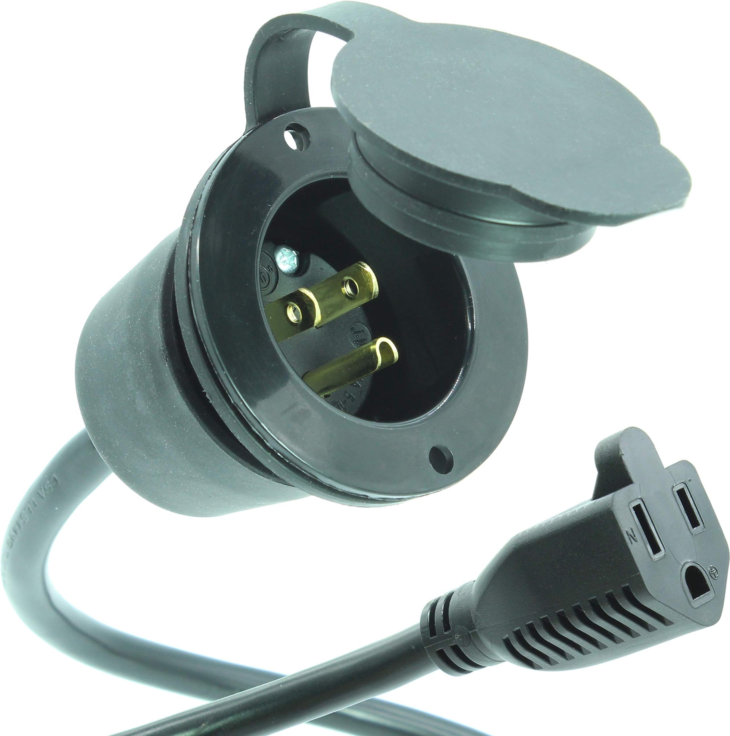 Amazon.com: MicrOutdoor 15 Amp 125 Volt AC Power Inlet Port Plug ...