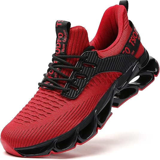 Amazon.com | wanhee Running Shoes for Men Sneakers Red Size 7 Athletic ...