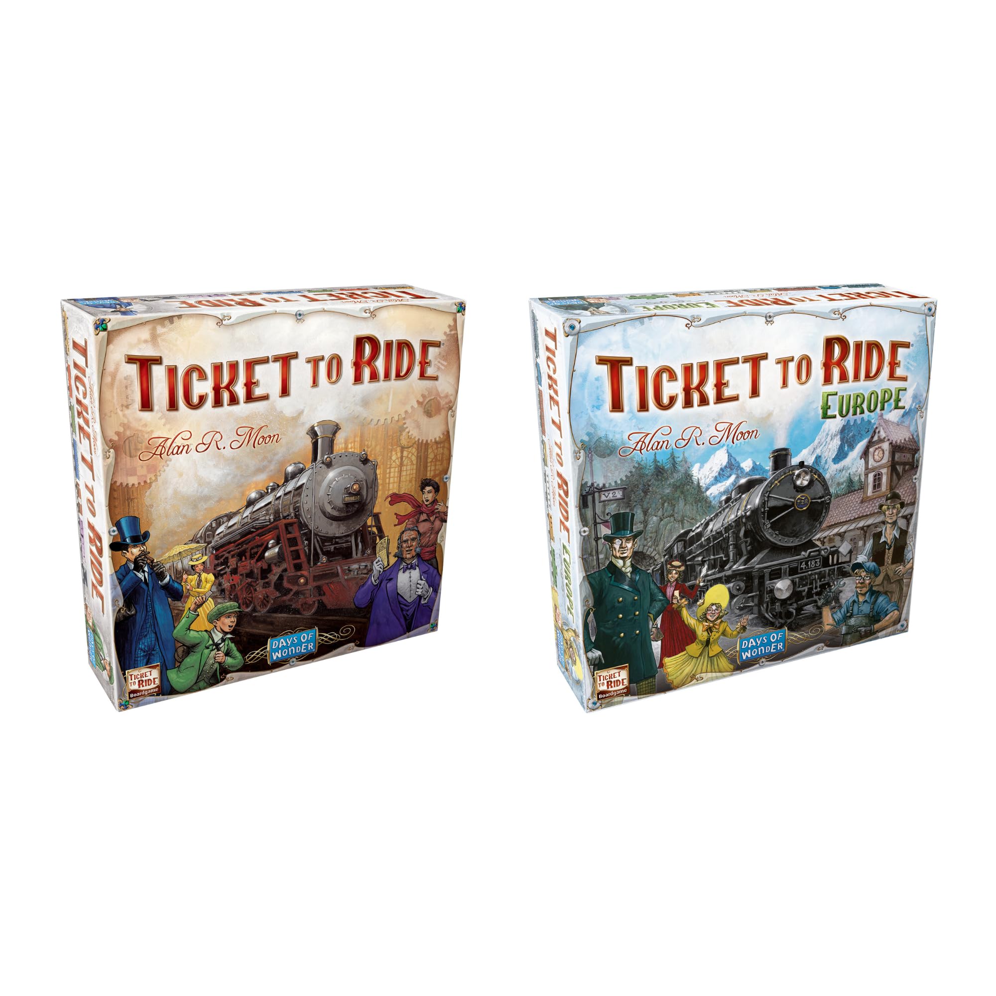 Amazon.com: Ticket to Ride & Ticket to Ride Europe Board Game Bundle ...