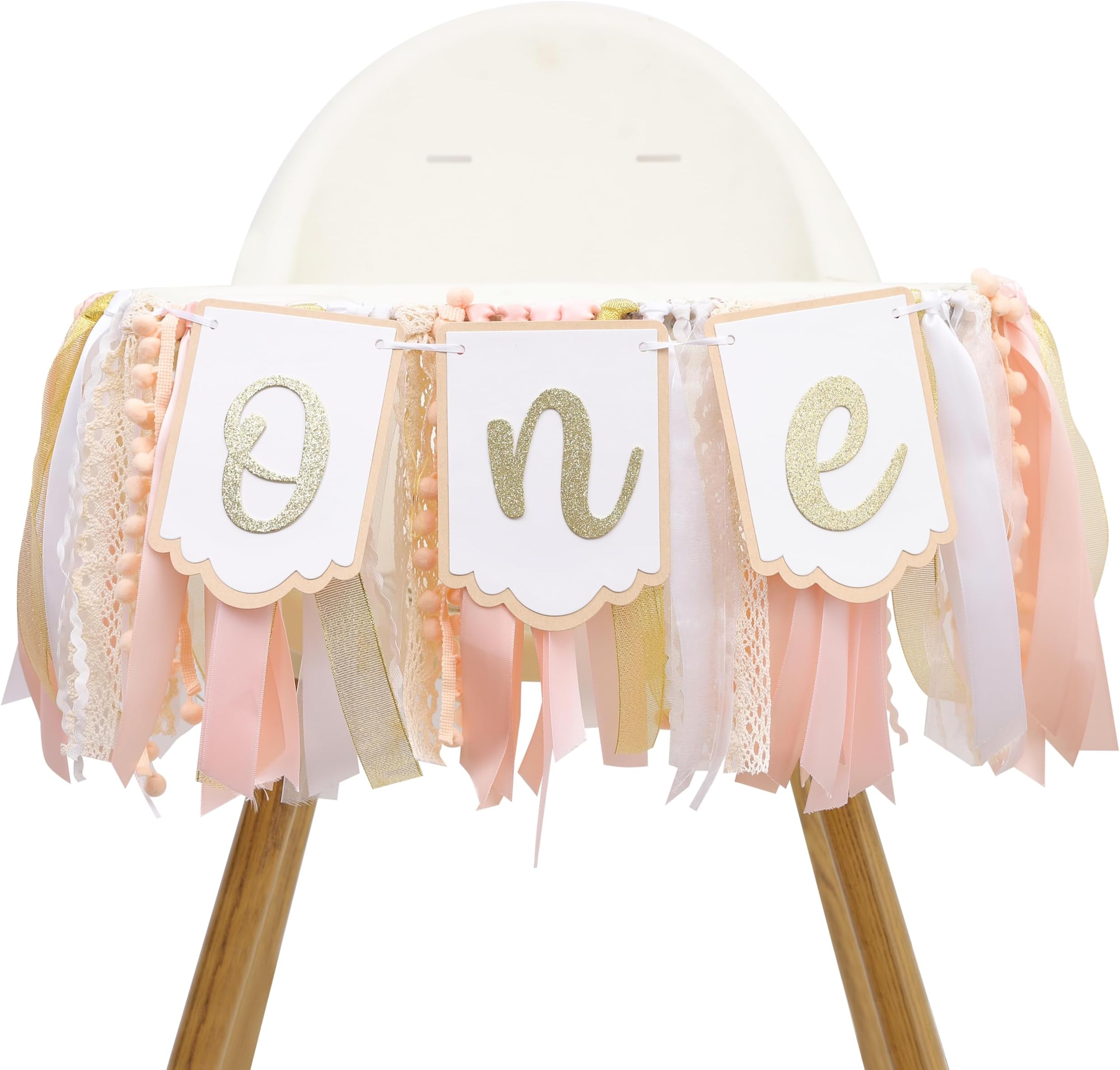 Amazon.com: Blush Pink And Gold High Chair Banner - Blush Pink Party ...