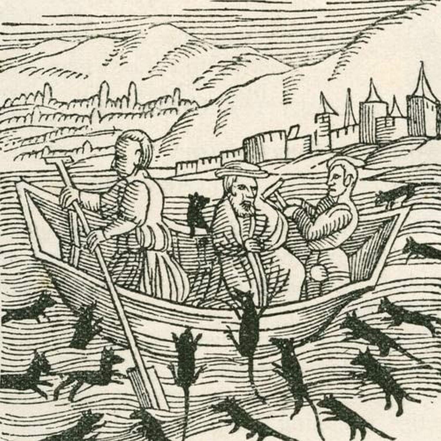 Illustration Depicting The 10th Century Folk Tale Of Hatto Who ...