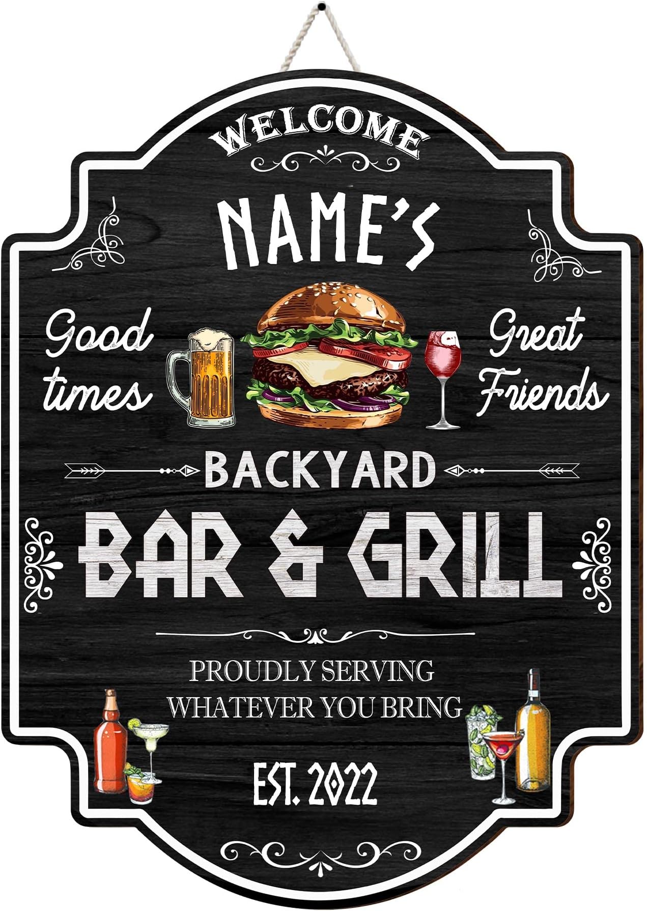 Amazon.com : PAMAHEART Custom BBQ Grill Metal Sign, 1mm Thick, 12-36 ...