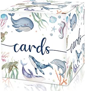 Amazon.com: Ocean Themed Card Box - Under The Sea Collapsible Money Box ...