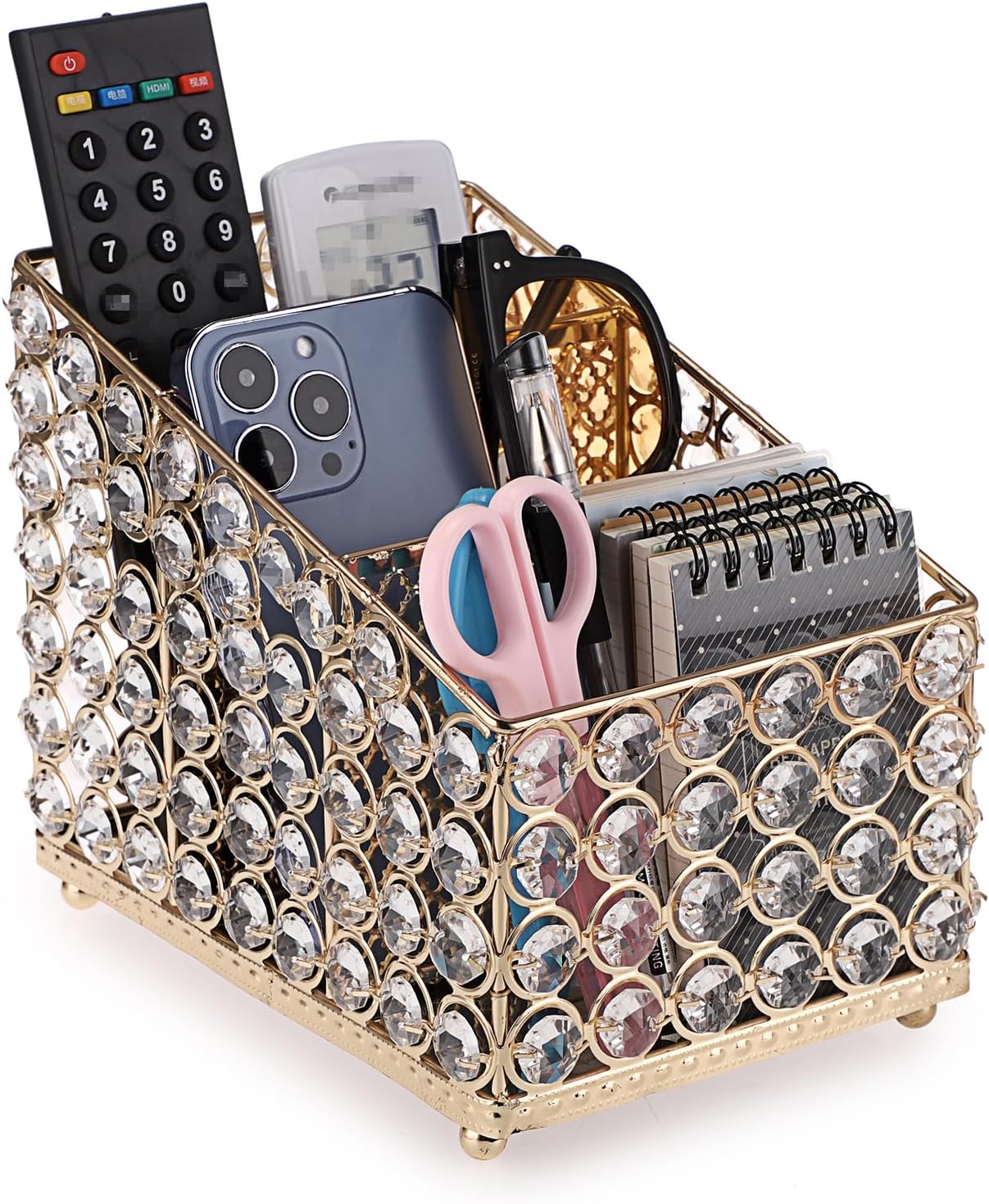 Amazon.com: Sumnacon Crystal Remote Control Holder With 3 Slots ...