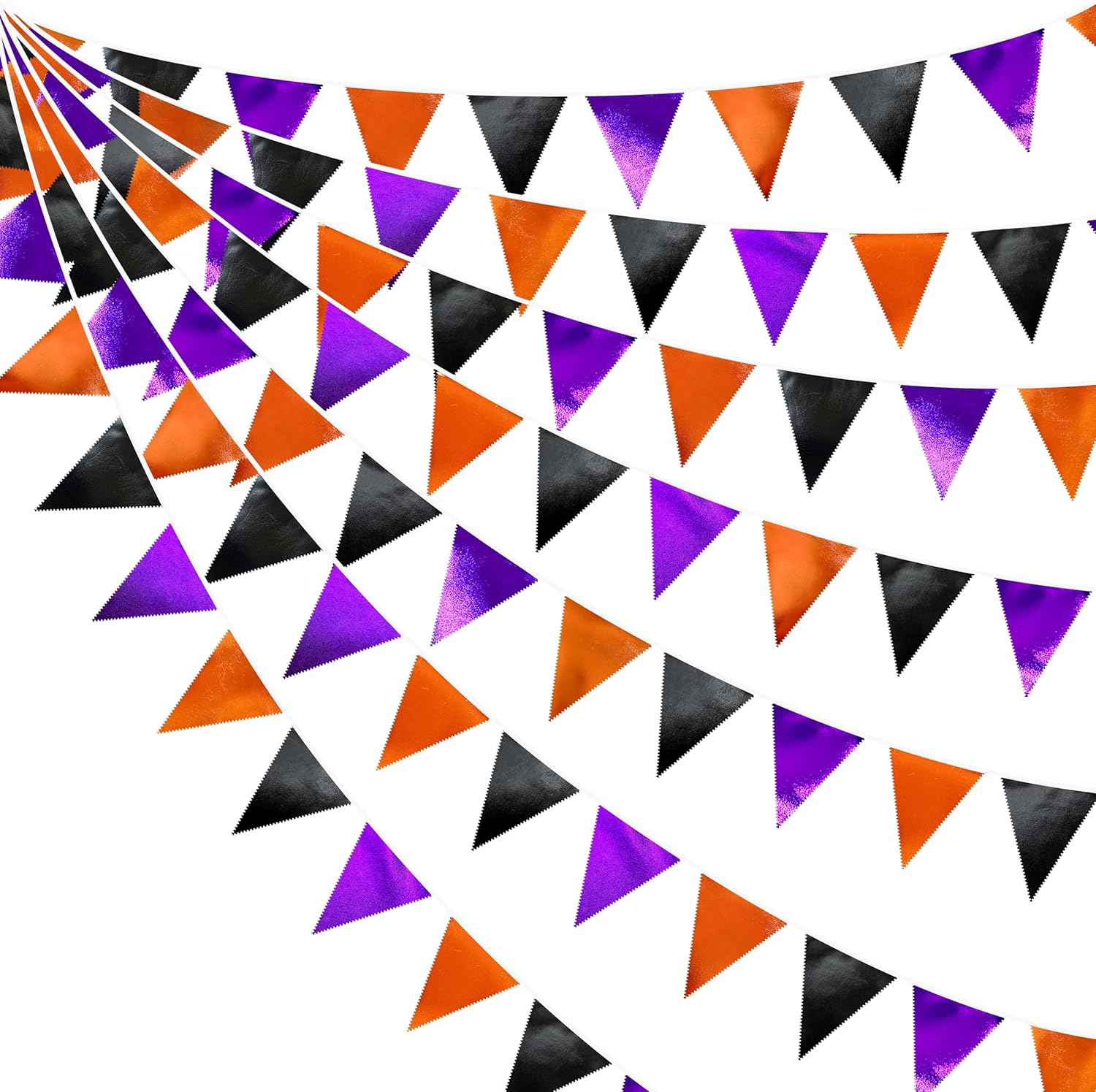 Amazon.com: Black Orange Purple Halloween Party Decorations Metallic ...